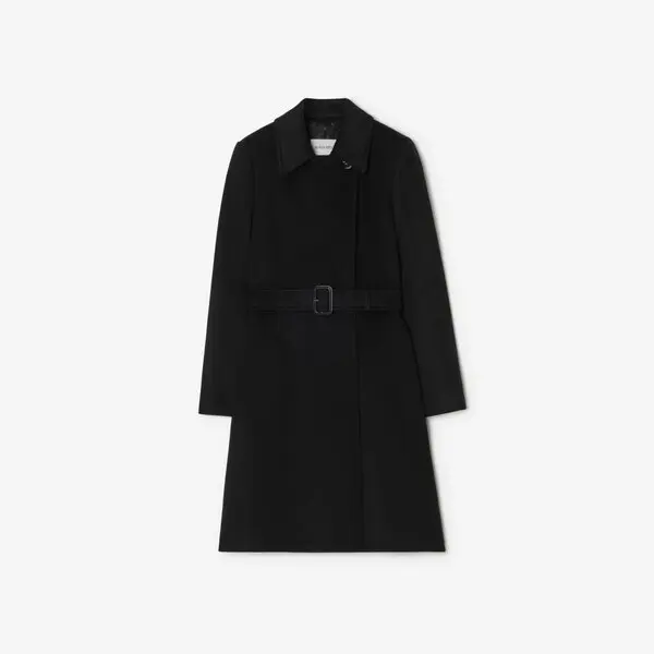 Burberry Wool Cashmere Tailored Coat - Black