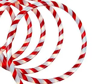 NORTHLIGHT Candy Cane Striped Christmas Rope Li Ght - One-color