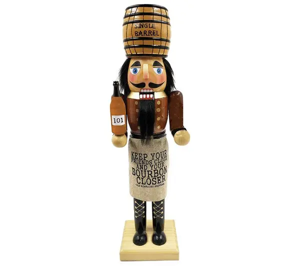 SANTA'S WORKSHOP Sw 14' Bourbon Barrel Nutcracker - One-color