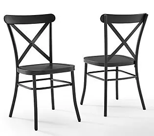 CROSLEY Camille 2-pc Dining Chair Matte Black Crosle Y