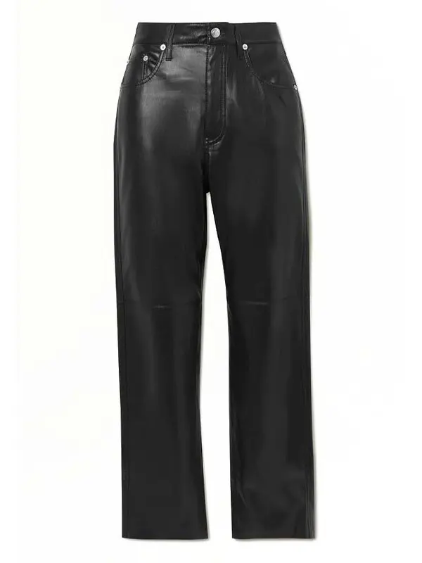 Nanushka Vinni Cropped Vegan Leather Pants