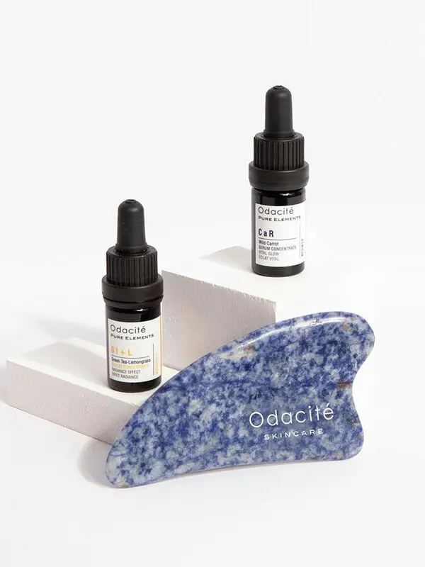 ODACITE Crystal Contour Gua Sha Blue Sodalite Beauty Tool