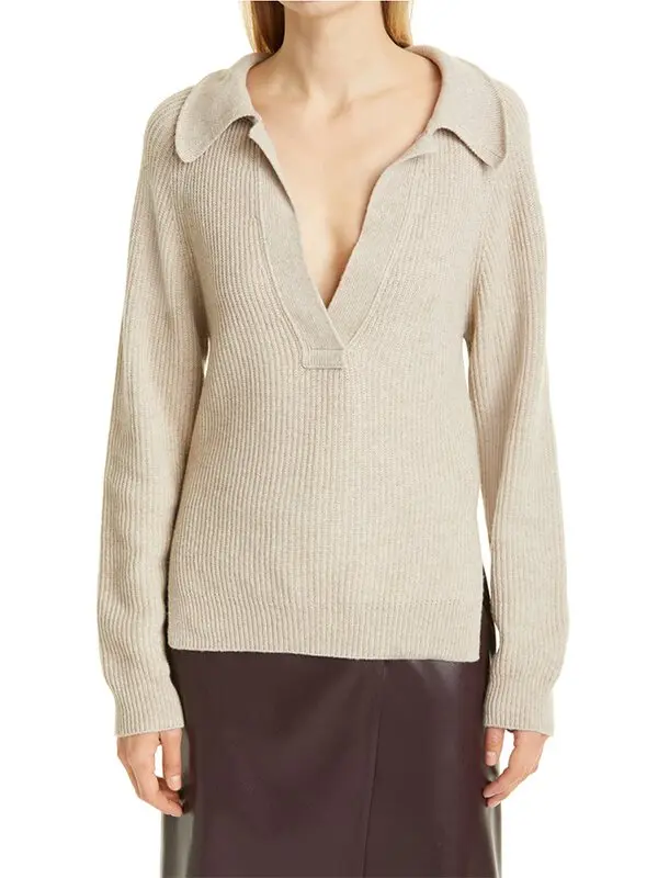 Nanushka Bambi Polo Neck Ribbed Sweater