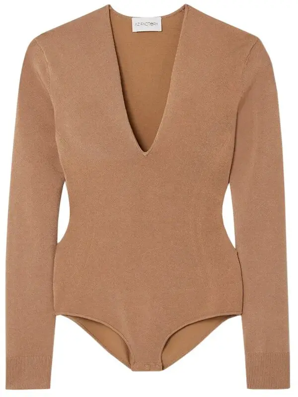 AZ FACTORY Mybody Stretch-knit Bodysuit