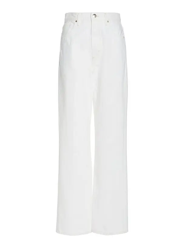 GOLDSIGN The Curved Rigid High-rise Straight-leg Jeans