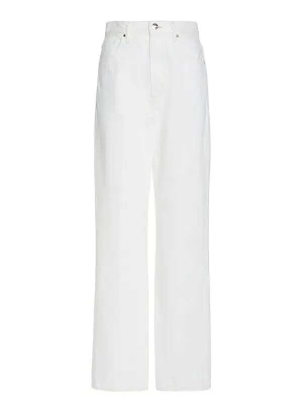 GOLDSIGN The Curved Rigid High-rise Straight-leg Jeans
