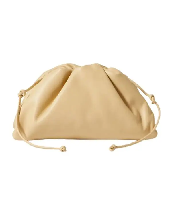 Bottega Veneta The Pouch Small Gathered Leather Clutch