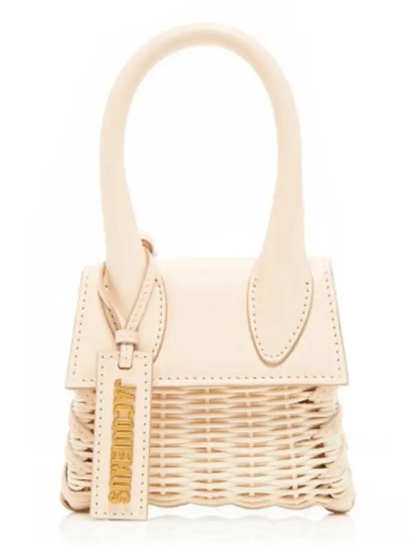 Jacquemus Le Chiquito Wicker And Leather Bag