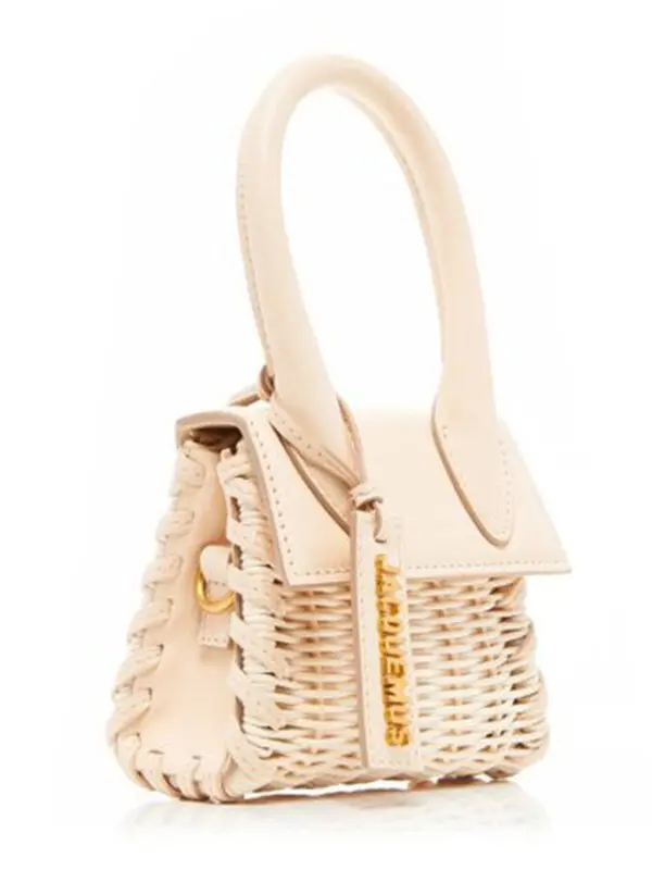Jacquemus Le Chiquito Wicker And Leather Bag