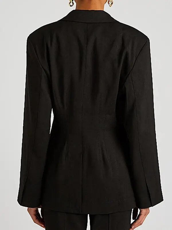 Jacquemus La Veste Vovio Black Woven Blazer