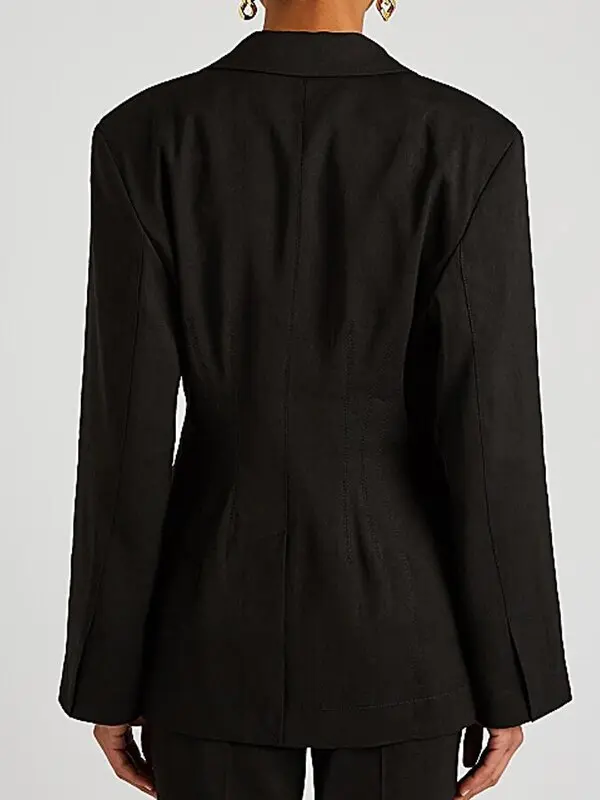Jacquemus La Veste Vovio Black Woven Blazer