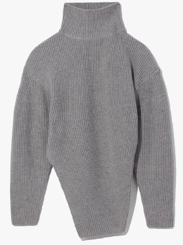 Proenza Schouler Asymmetric Merino Turtleneck Sweater