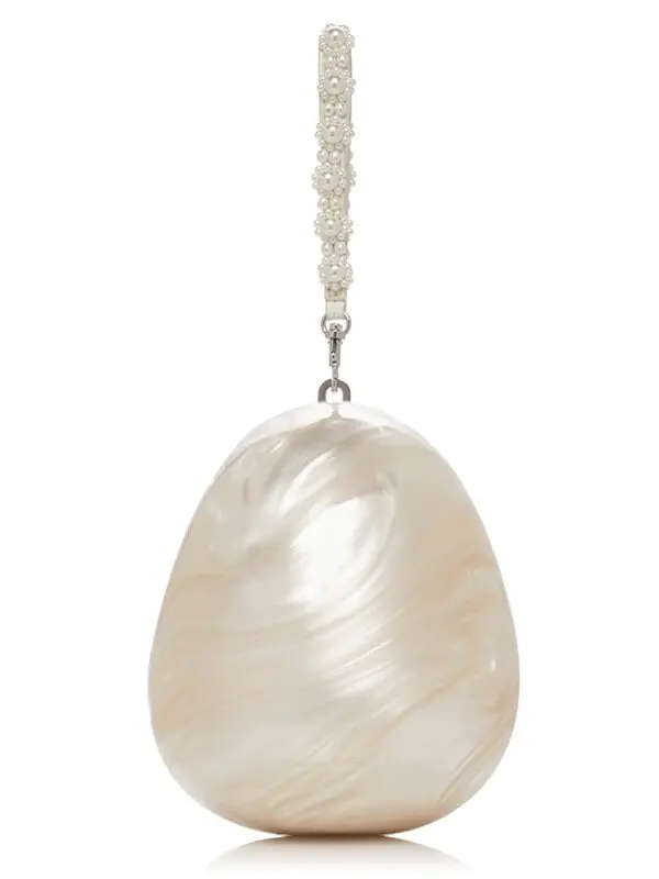 Simone Rocha Perspex Pearl Acrylic Top Handle Bag