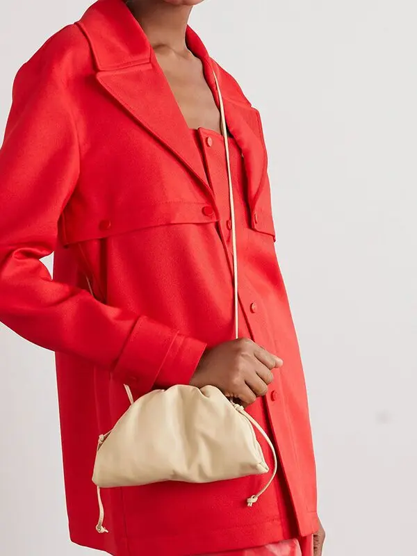 Bottega Veneta The Pouch Small Gathered Leather Clutch