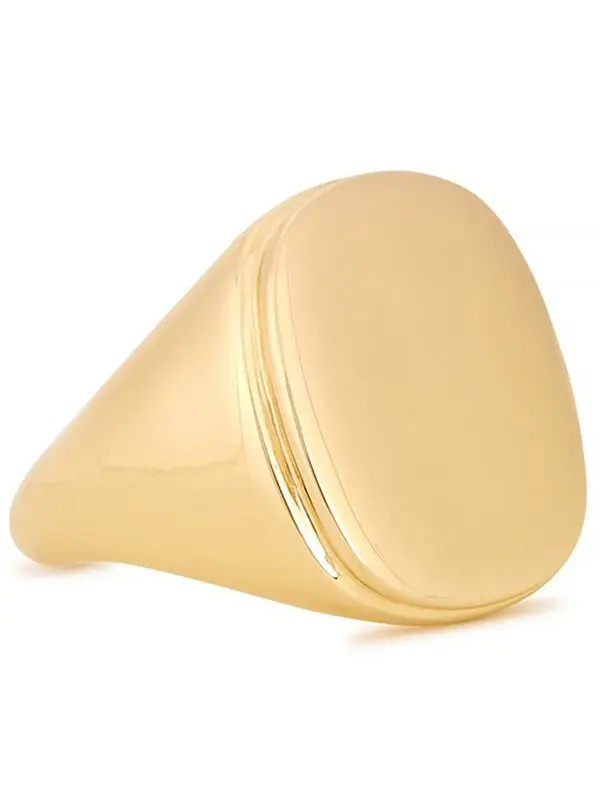 DAPHINE Eddie 18kt Gold-plated Signet Ring