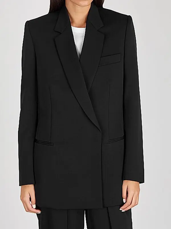 Stella McCartney Delilah Black Double-breasted Wool Blazer