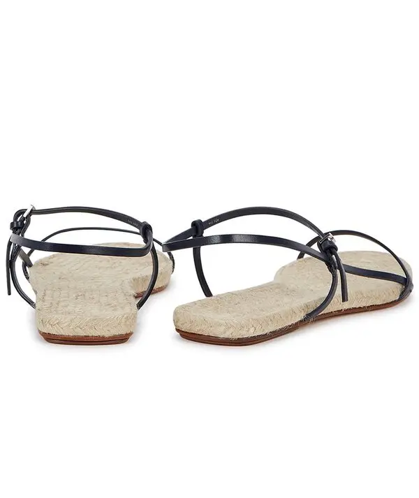 THE ROW Bare Navy Leather Sandals