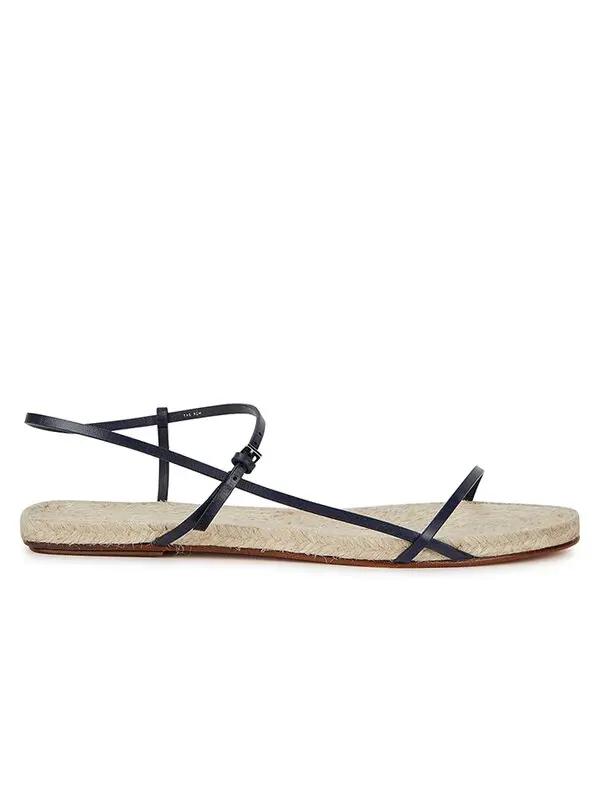 THE ROW Bare Navy Leather Sandals