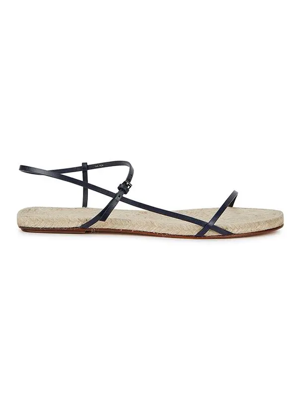 THE ROW Bare Navy Leather Sandals