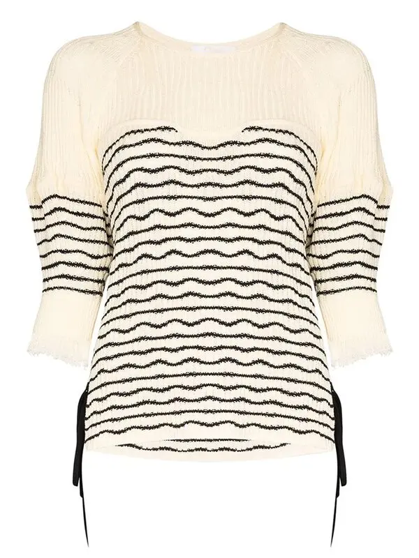 Chloé Tie-side Striped Knit Jumper