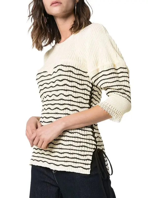 Chloé Tie-side Striped Knit Jumper