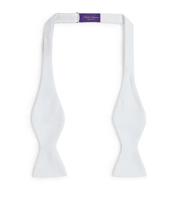 Ralph Lauren Purple Label Cotton Piqué Bow Tie - White