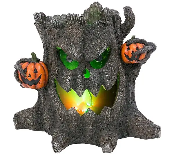 GERSON INTERNATIONAL 12.4l Electric Resin Smoking Haunted Tree Gerson Co - One-color
