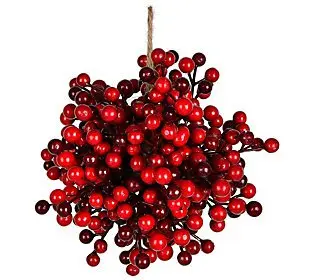 VICKERMAN 8' Red Berry Ball Outdoor - One-color
