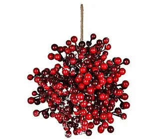 VICKERMAN 8' Red Snow Berry Ball - One-color