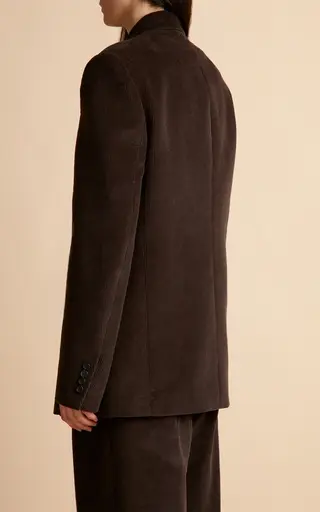 Khaite Tanner Cotton Corduroy Oversized Blazer