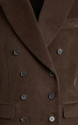 Khaite Tanner Cotton Corduroy Oversized Blazer