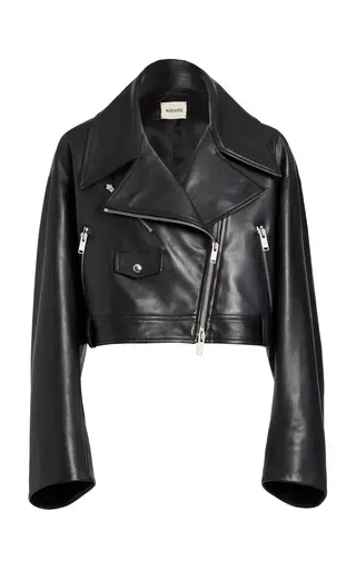 Khaite Gelman Cropped Leather Jacket