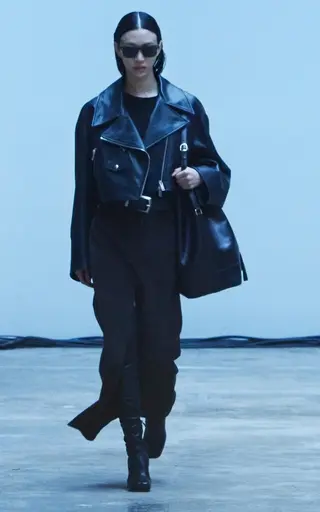 Khaite Gelman Cropped Leather Jacket