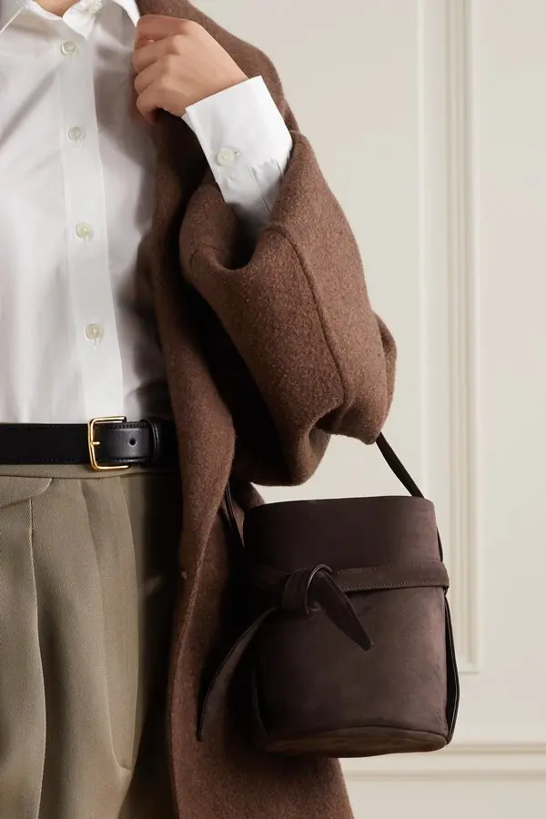 THE ROW Mini Leo Nubuck Bucket Bag