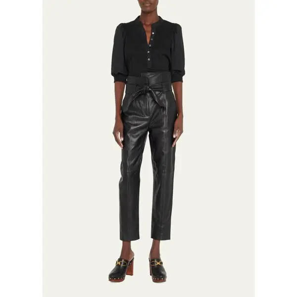 Veronica Beard Coralee Knit Button-front Top - Black