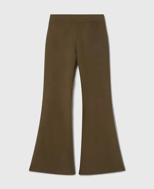 Stella McCartney Compact Knit Flare Trousers - Brown