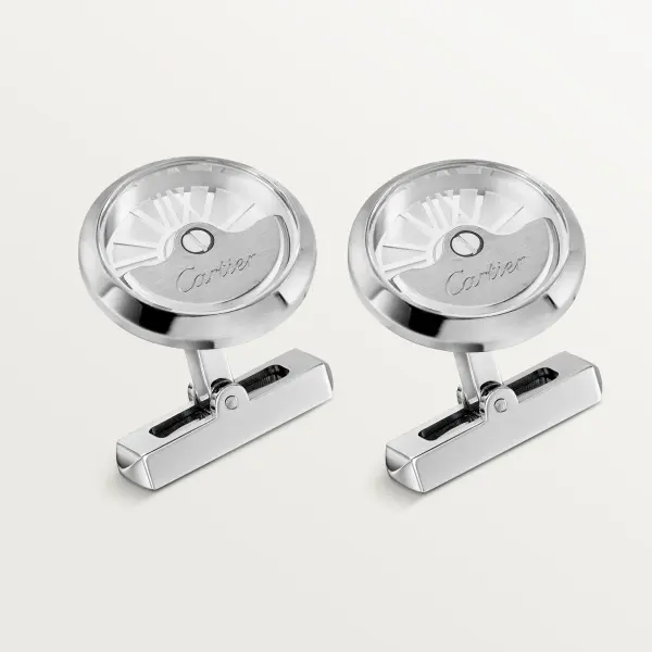 Cartier カフリンクス シルバー Cartier Oscillating Weight Cufflinks - Silver | Editorialist