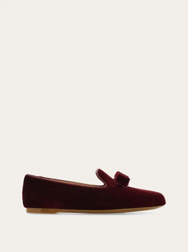 FERRAGAMO Vara Bow Loafer In Nappa Leather - Red