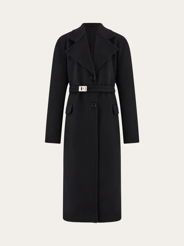 FERRAGAMO Virgin Wool And Cashmere Coat - Black
