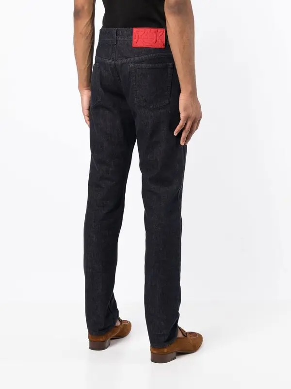 FERRAGAMO Gancini Patch Straight-leg Jeans