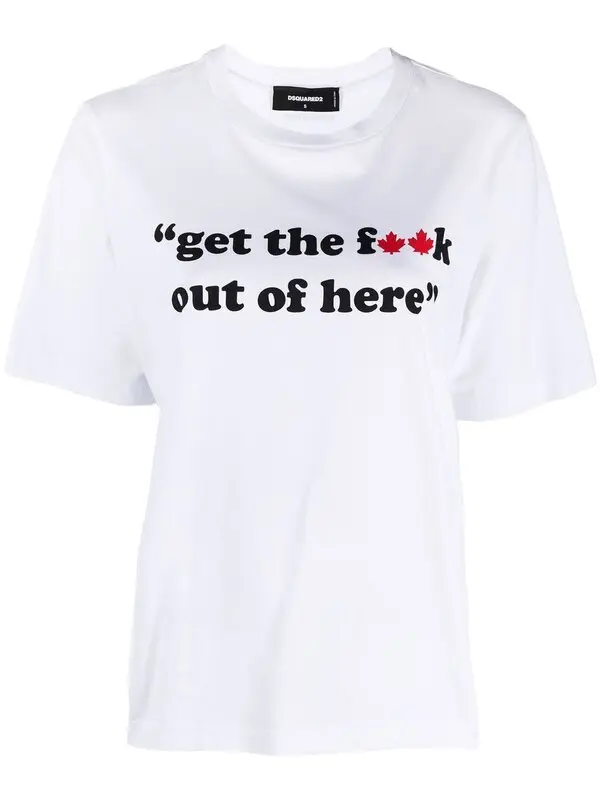 Dsquared2 Cotton Slogan Print T-shirt