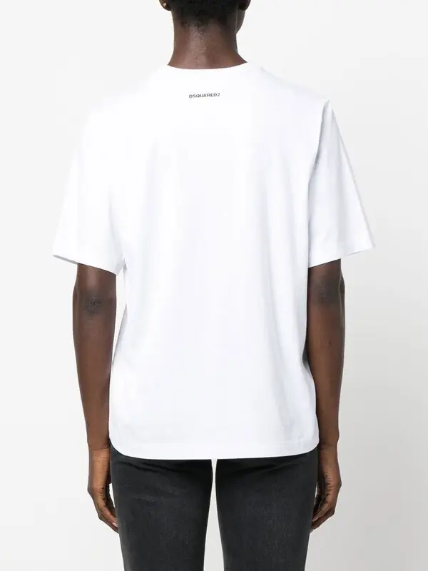 Dsquared2 Cotton Slogan Print T-shirt