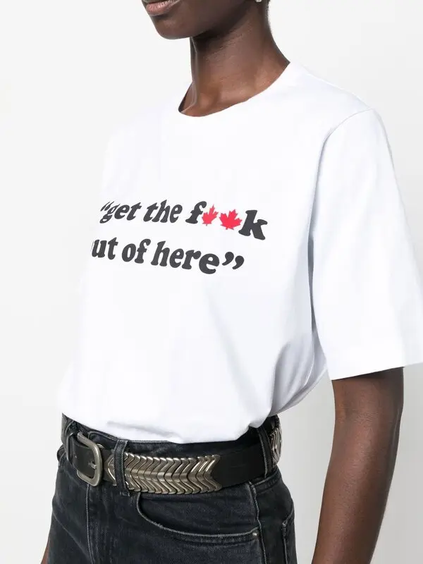 Dsquared2 Cotton Slogan Print T-shirt