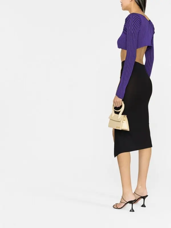 Jacquemus La Maille Pralu Cropped Cardigan - Purple
