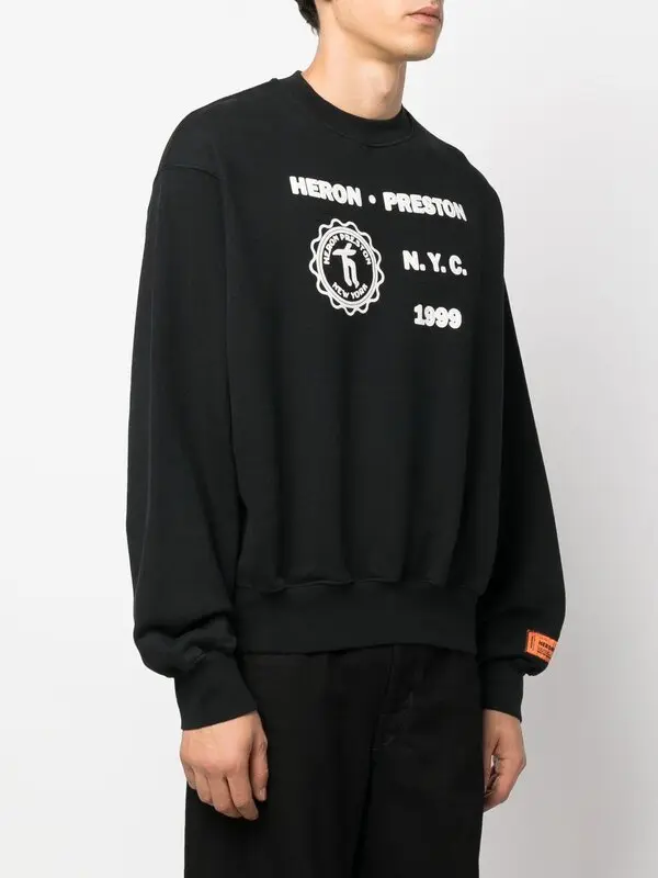 Heron Preston Medieval Heron Print Sweatshirt - Black