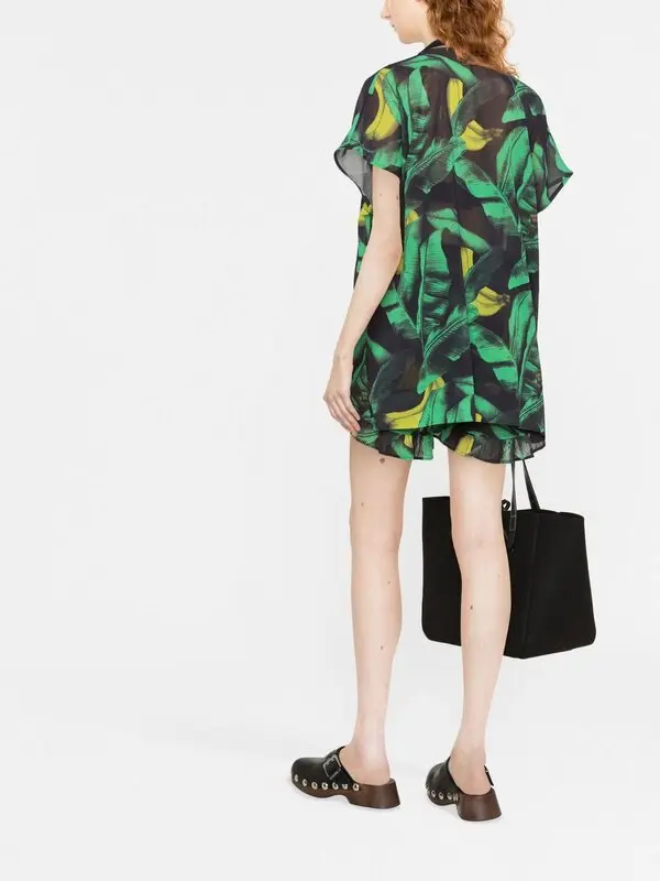 GANNI Banana Tree-print Beach Kaftan
