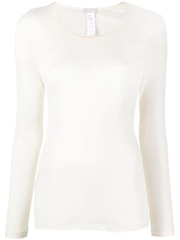 Hanro Long-sleeve Silk Top