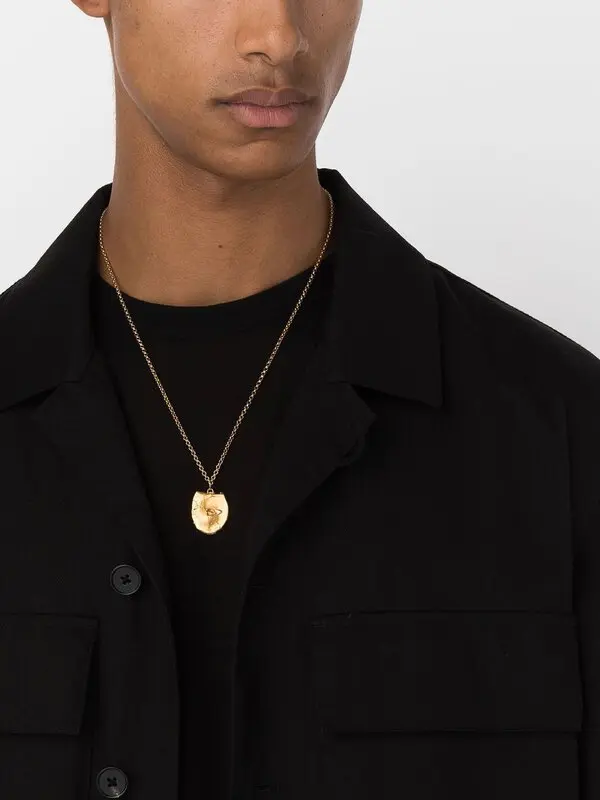ALIGHIERI Hammered Medallion Pendant Necklace