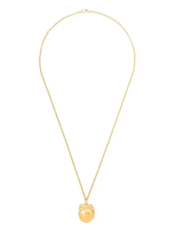ALIGHIERI Hammered Medallion Pendant Necklace