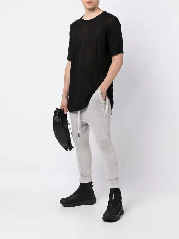 Boris Bidjan Saberi Crop-crotch Detail Track Pants